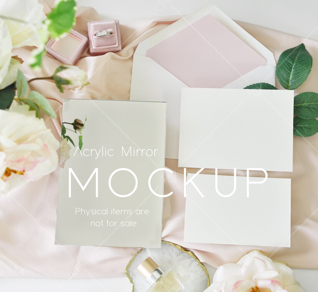 Acrylic Mirror Invitation Mockup: 5x7" PSD Card (digital Download) - Etsy