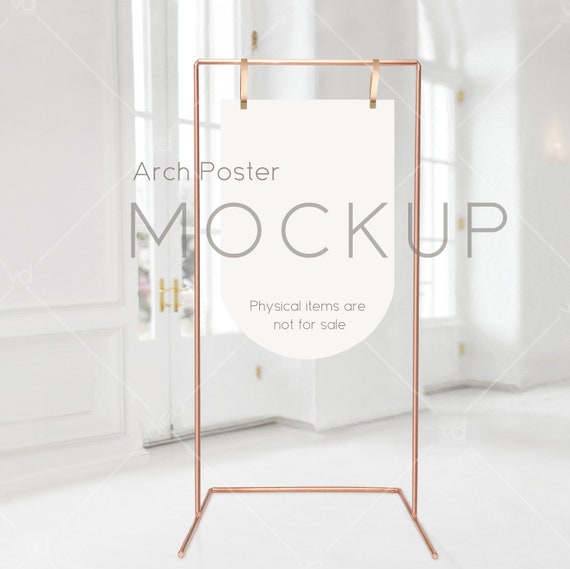 Arch Poster on Copper Stand Mockup Hanging Arch Poster | Etsy