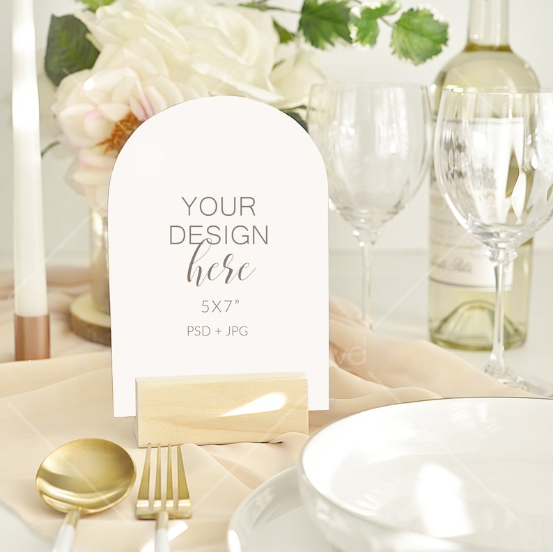 Arch Table Sign Mockup Table Sign Mockup Table Number Sign - Etsy