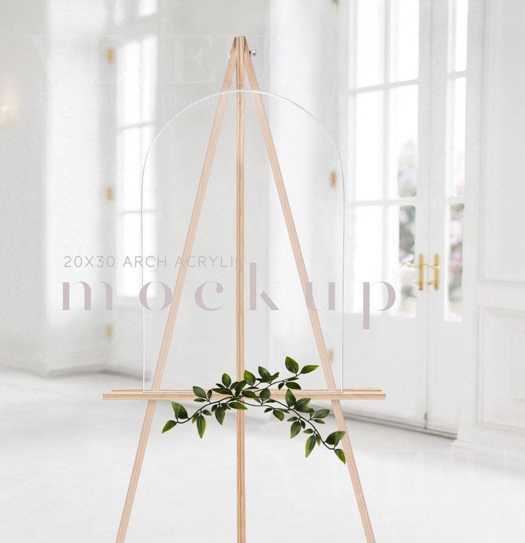 Acrylic Sign Mockup, Arch Acrylic Wedding Sign Mockup, Acrylic Wedding ...