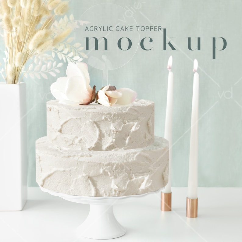 Acrylic Cake Topper Mockup Wedding Cake Topper Mockup - Etsy