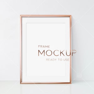 Rose Gold Frame Mockup, Picture Frame Mockup, Stock Mockup, Mockup ...