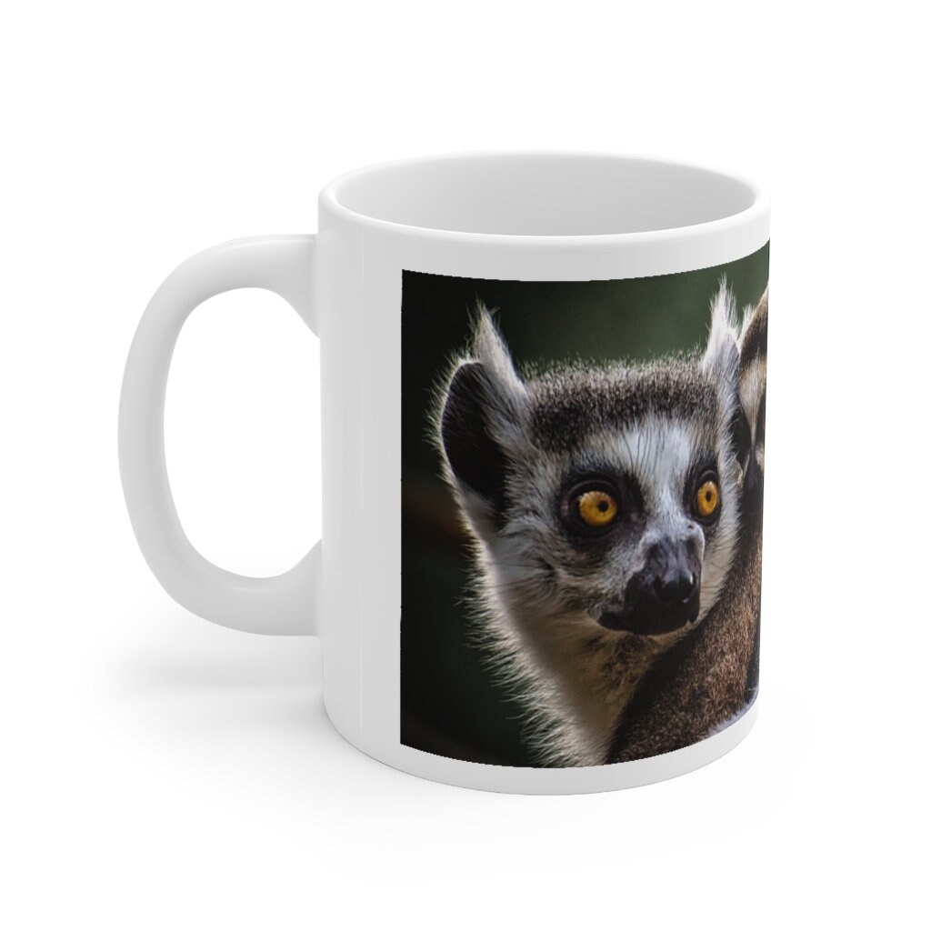 Lemur Mama and Baby Ceramic Mug 11oz - Etsy.de