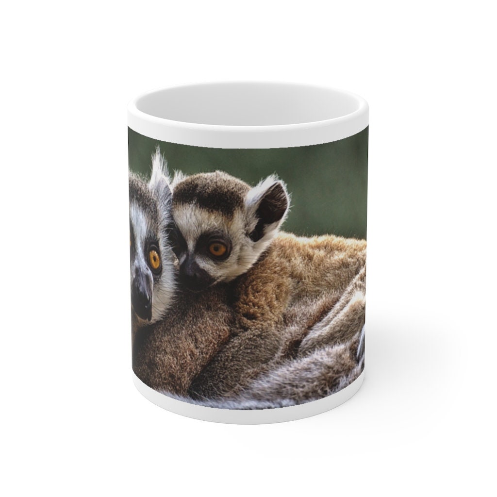 Lemur Mama and Baby Ceramic Mug 11oz - Etsy.de