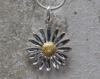 Daisy Silver Filigree Pendant II optional Chain - Etsy