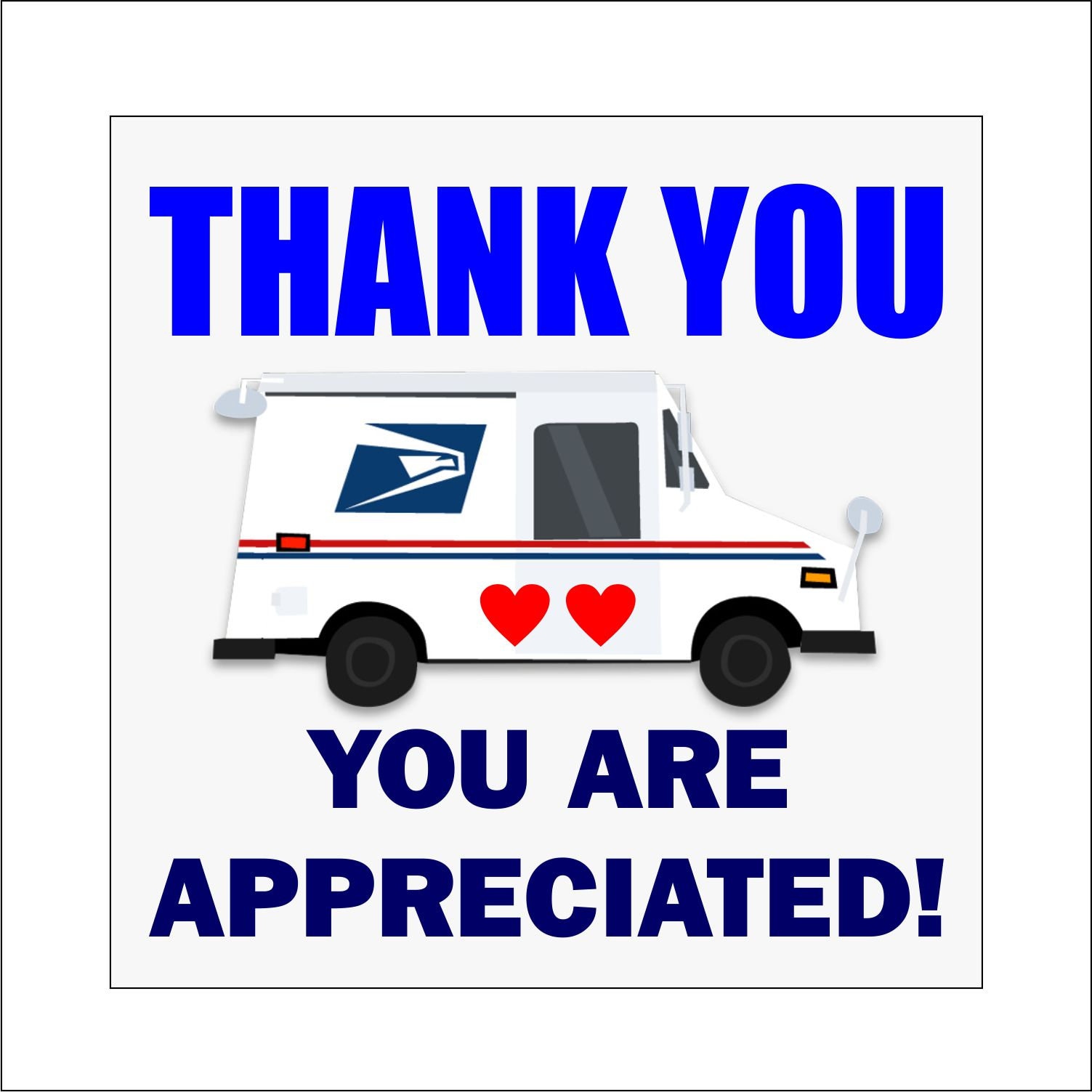 Postal Work Appreciation Decal USPS Decal Mailbox Decal - Etsy