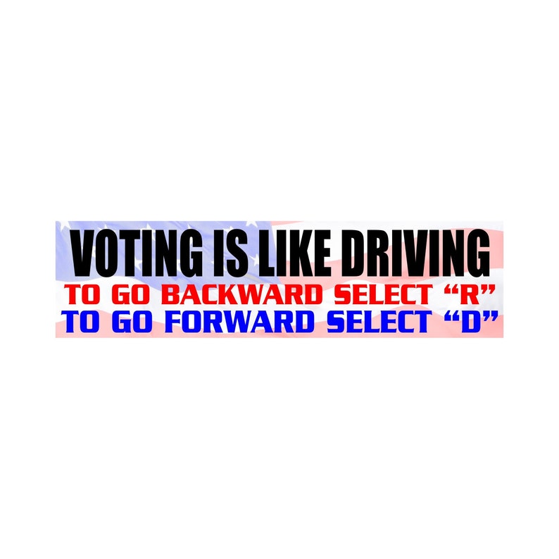 Vote Voting is like Driving bumper sticker vote 2020 vote | Etsy