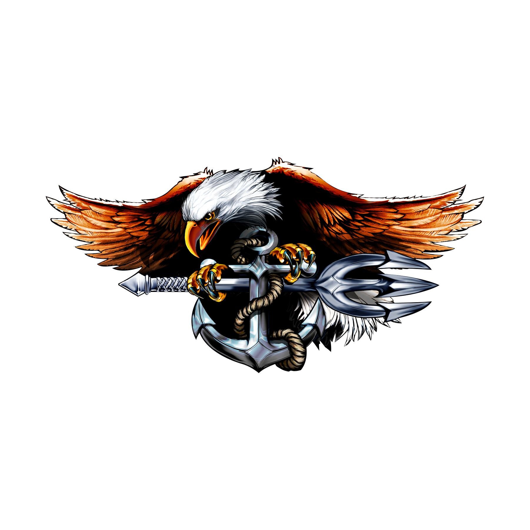 Navy Eagle Decal Navy Decal Navy Navy Eagle Full Color - Etsy