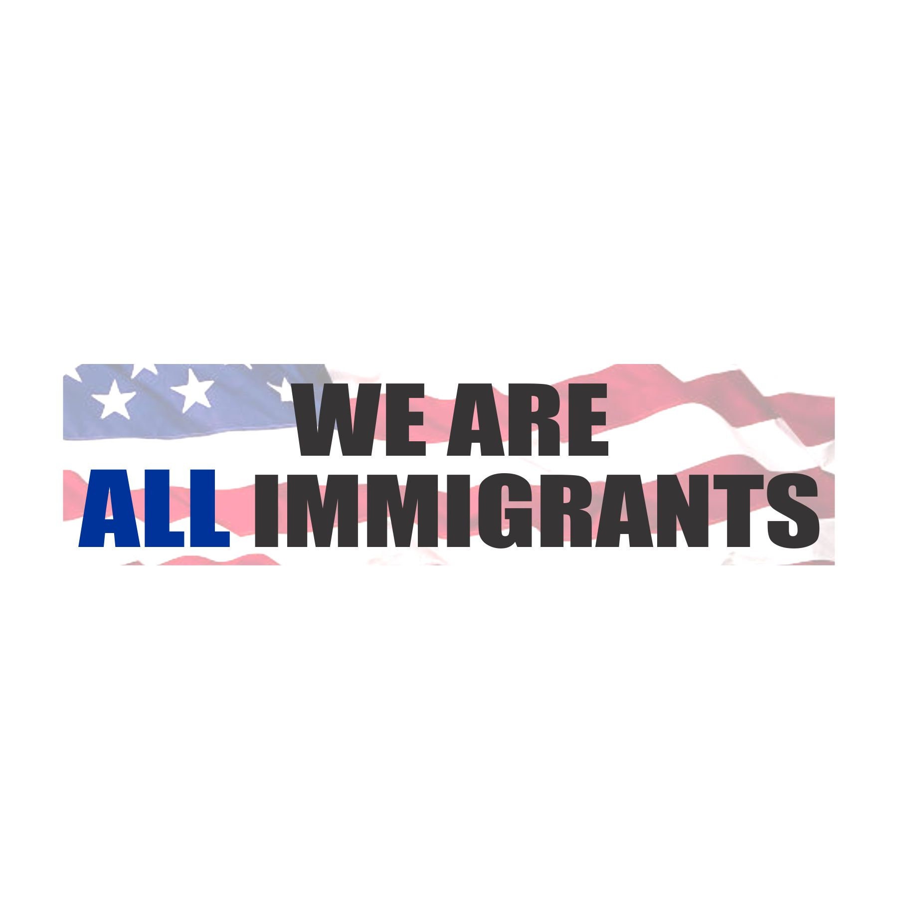 We Are All Immigrants Bumper Sticker, Immigration Issues, Immigration ...