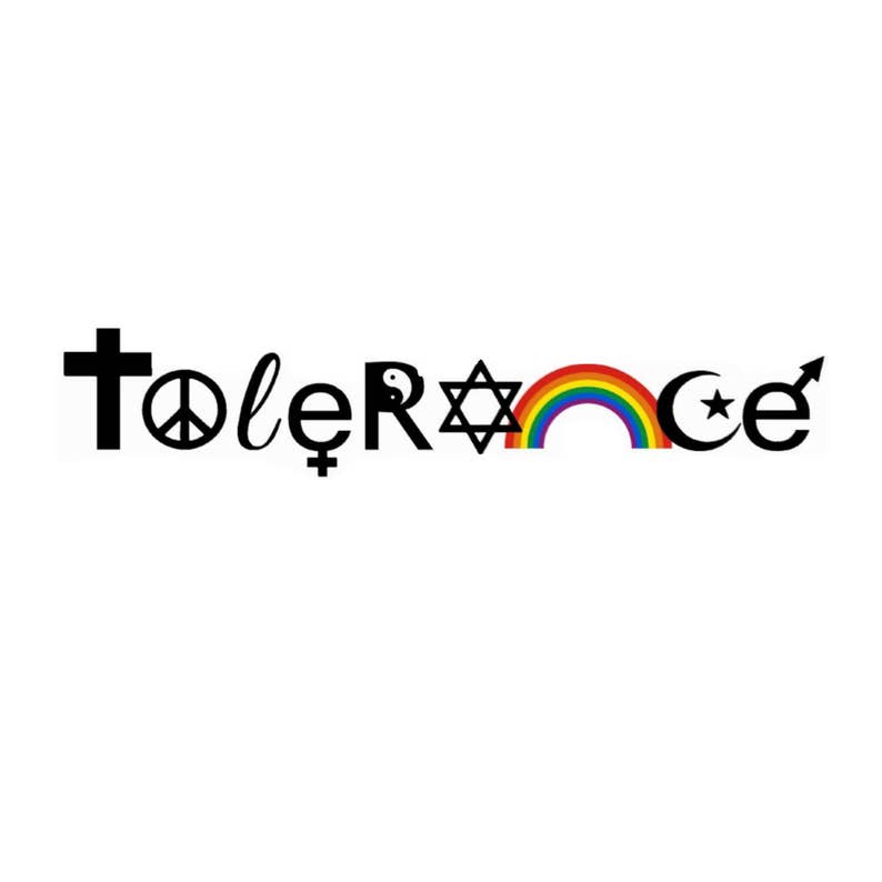 Tolerance bumper sticker all religion support sticker all | Etsy