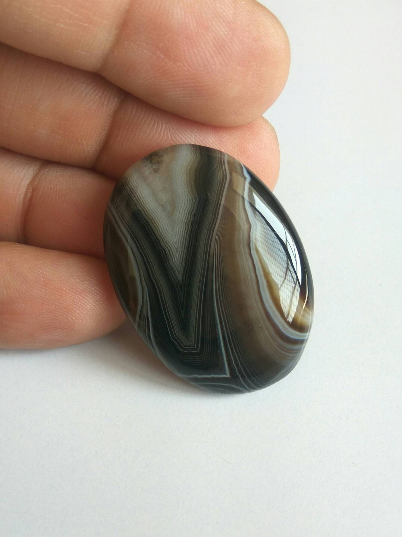 Banded Agate / Tuxedo Agate / Agate / Black Agate / Black - Etsy