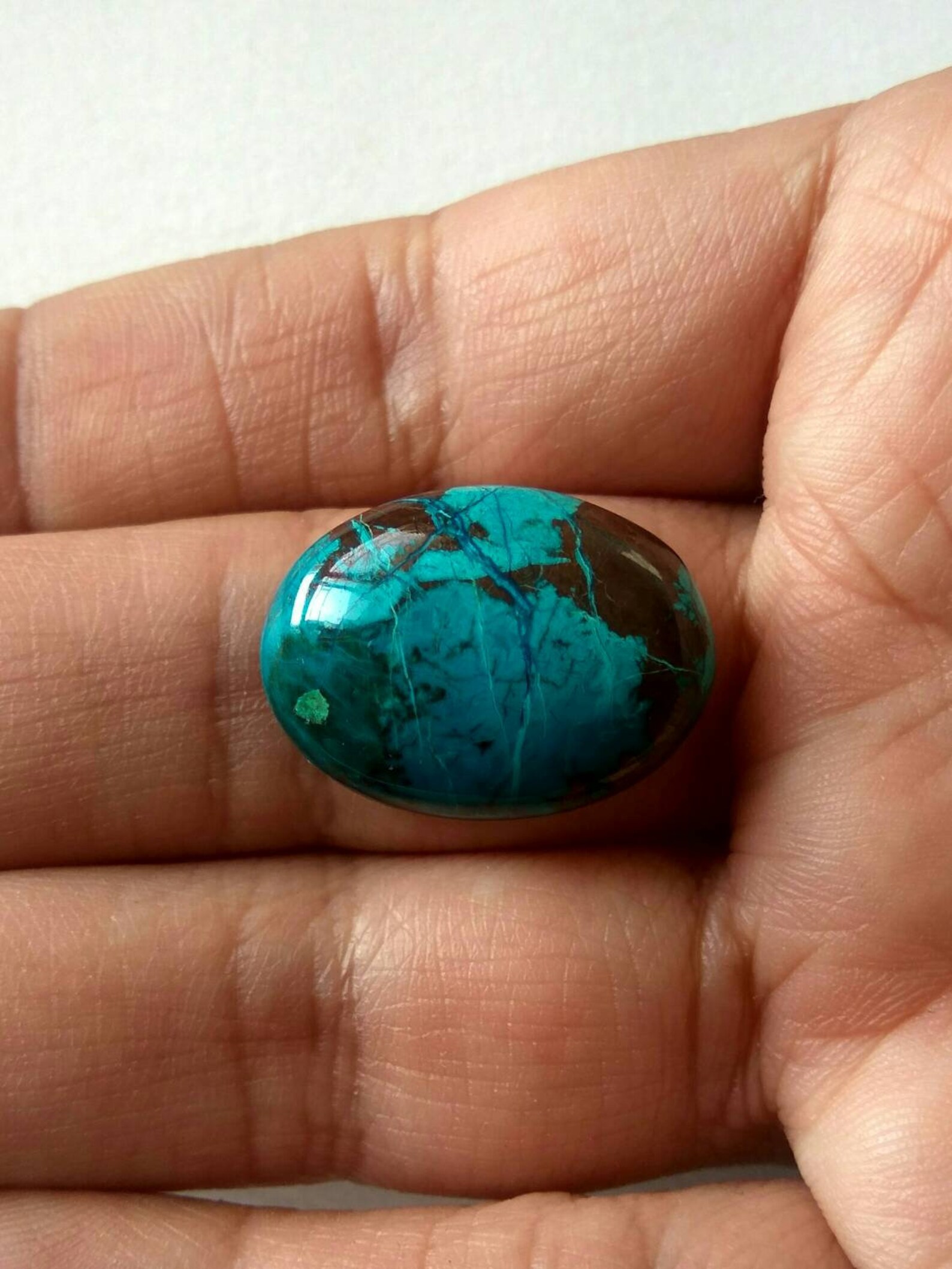 Copper Azurite Cabochon / Azurite Shattuckite / Beautiful - Etsy