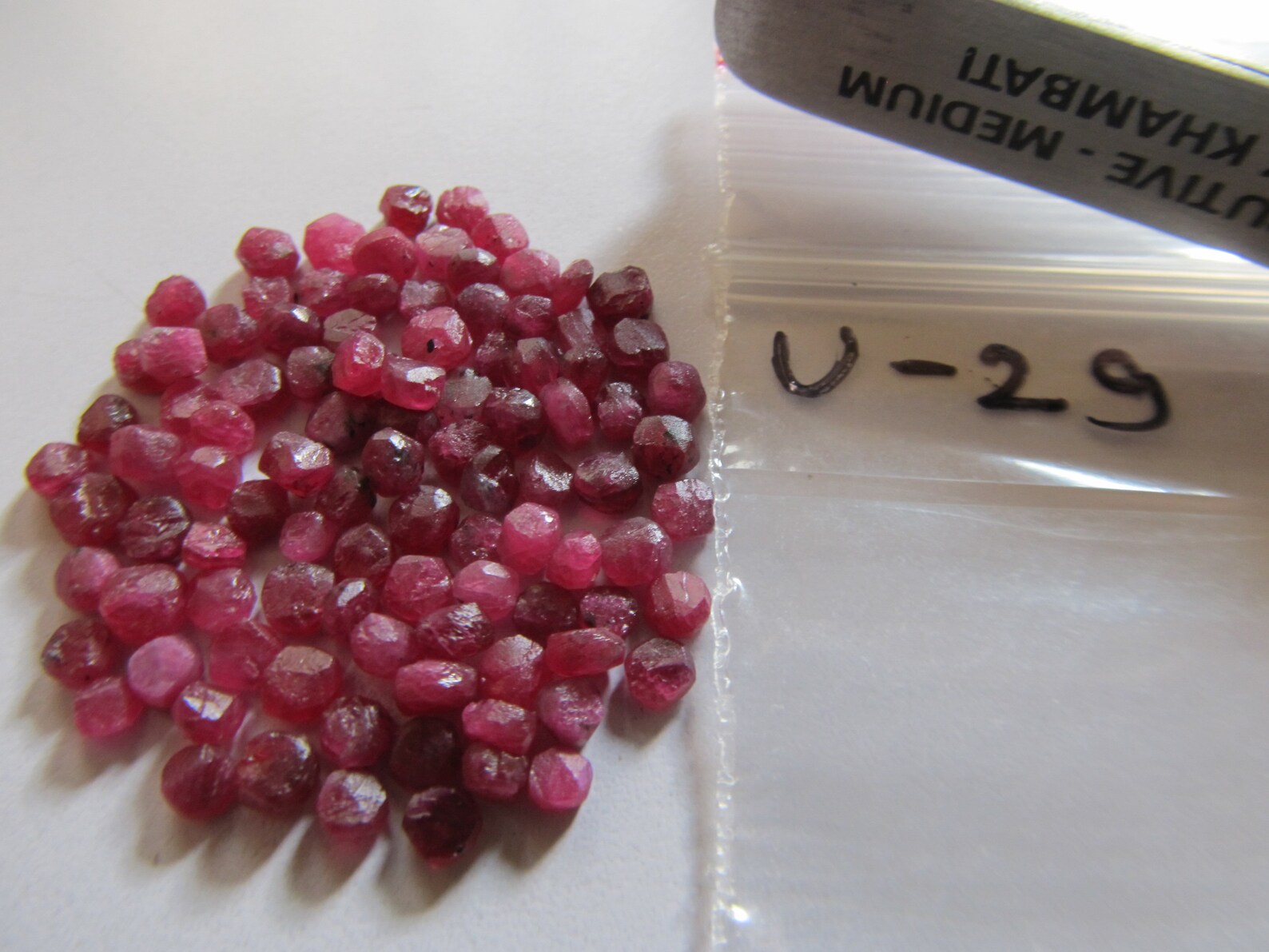 Natural and Untreated Raw Mozambique Ruby Beads Rough- Mozambique Ruby Rough- Lot Code-u28 ,U29 ...