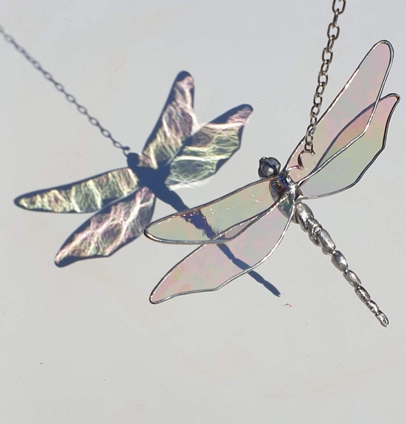 Glas in lood libel Glazen libelle met tinnen lijfje Tiffany | Etsy