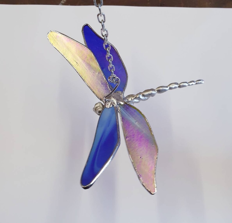 Glas in lood libel Glazen libelle met tinnen lijfje Tiffany | Etsy