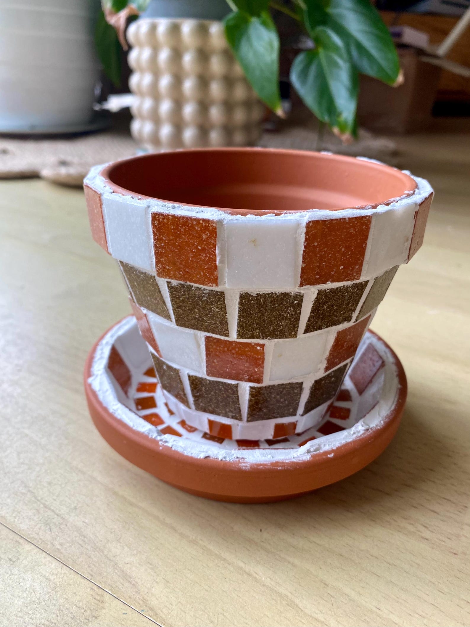 Mosaic Plant Pot and Stand | Plant Pot | Terracotta Pot | Mosaic Pot ...