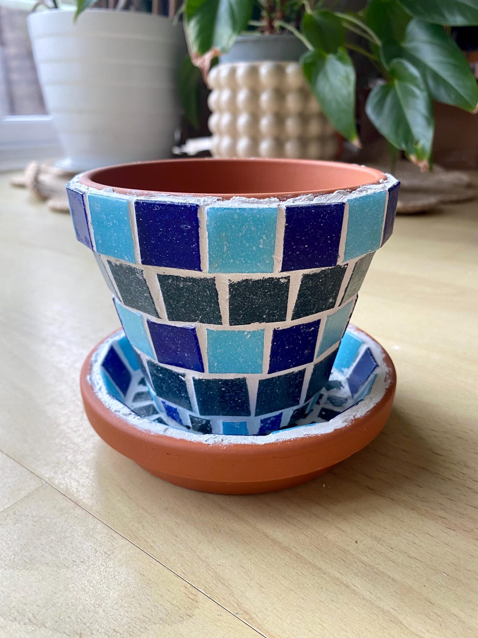 Mosaic Plant Pot and Stand | Plant Pot | Terracotta Pot | Mosaic Pot ...