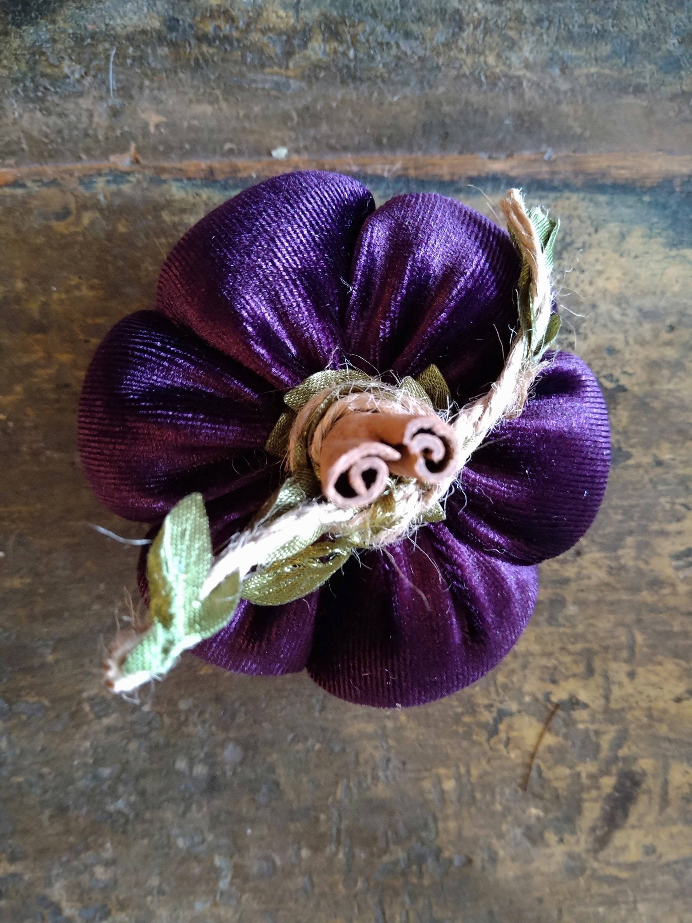 Deep plum purple velvet pumpkins for autumn home decor | Etsy