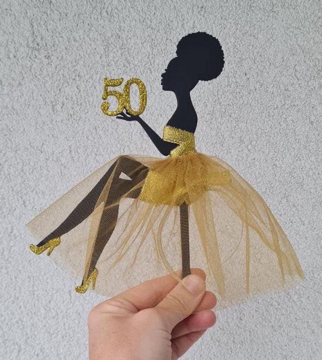 Happy Birthday Cake Topper 50th Anniversary Cake Topper Girl Cake ...