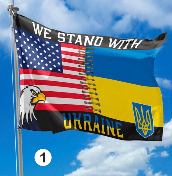American Ukrainian Flag American Flag Ukraine & USA - Etsy