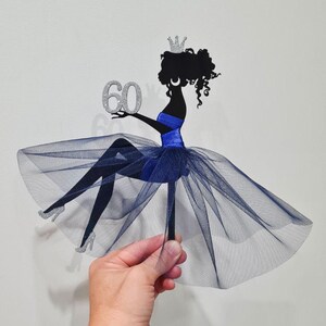 Silhouette Woman Cake Topper, 60th Birthday, Black Queen - Etsy