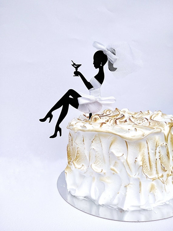 Bridal Shower Topper Bride to Be Cake Topper. Sitting Woman - Etsy