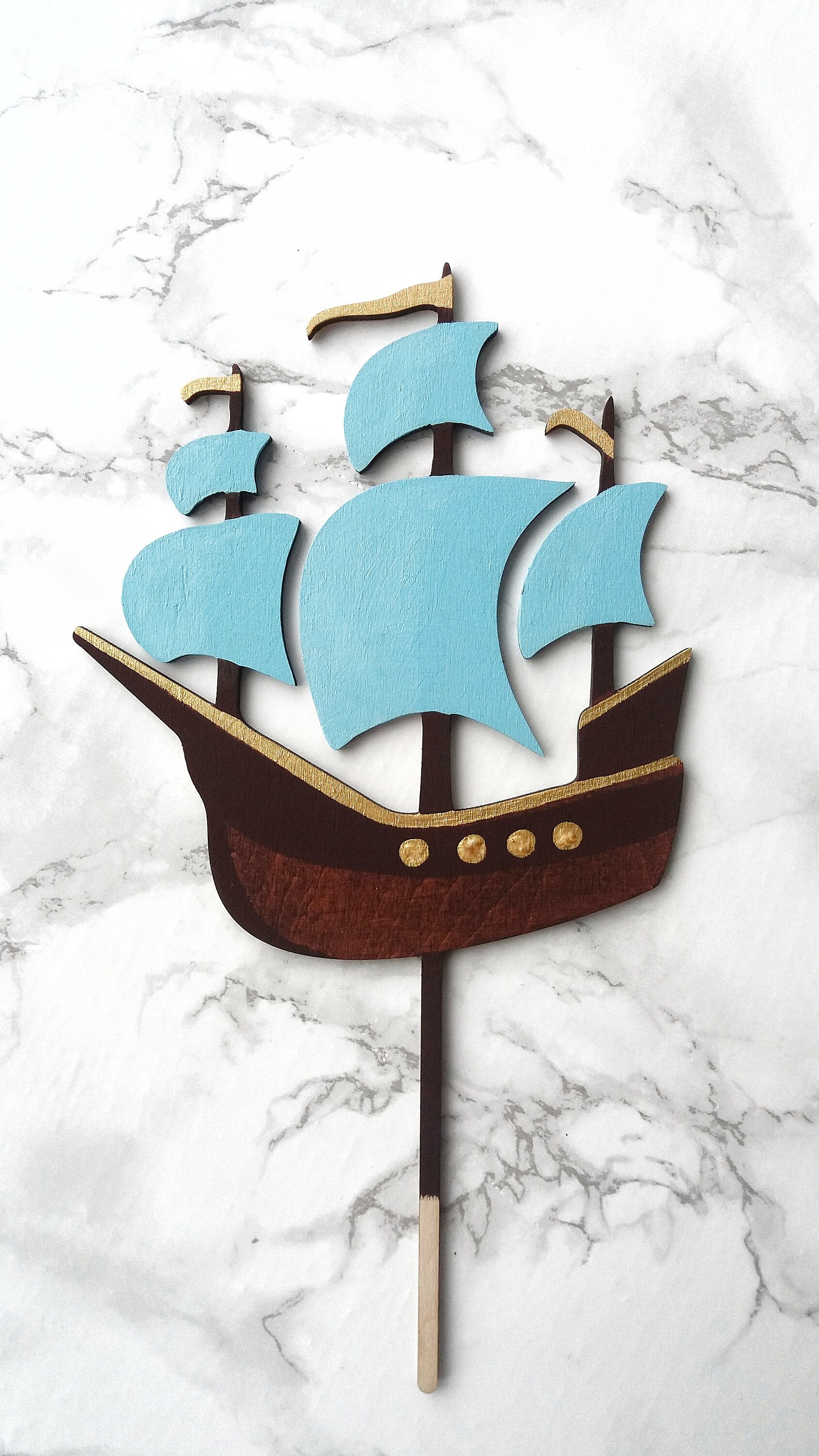 Pirate Party Decor. Ship Cake Topper. Pirate Birthday Party | Etsy