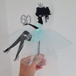 Silhouette Woman Cake Topper, 60th Birthday, Black Queen - Etsy
