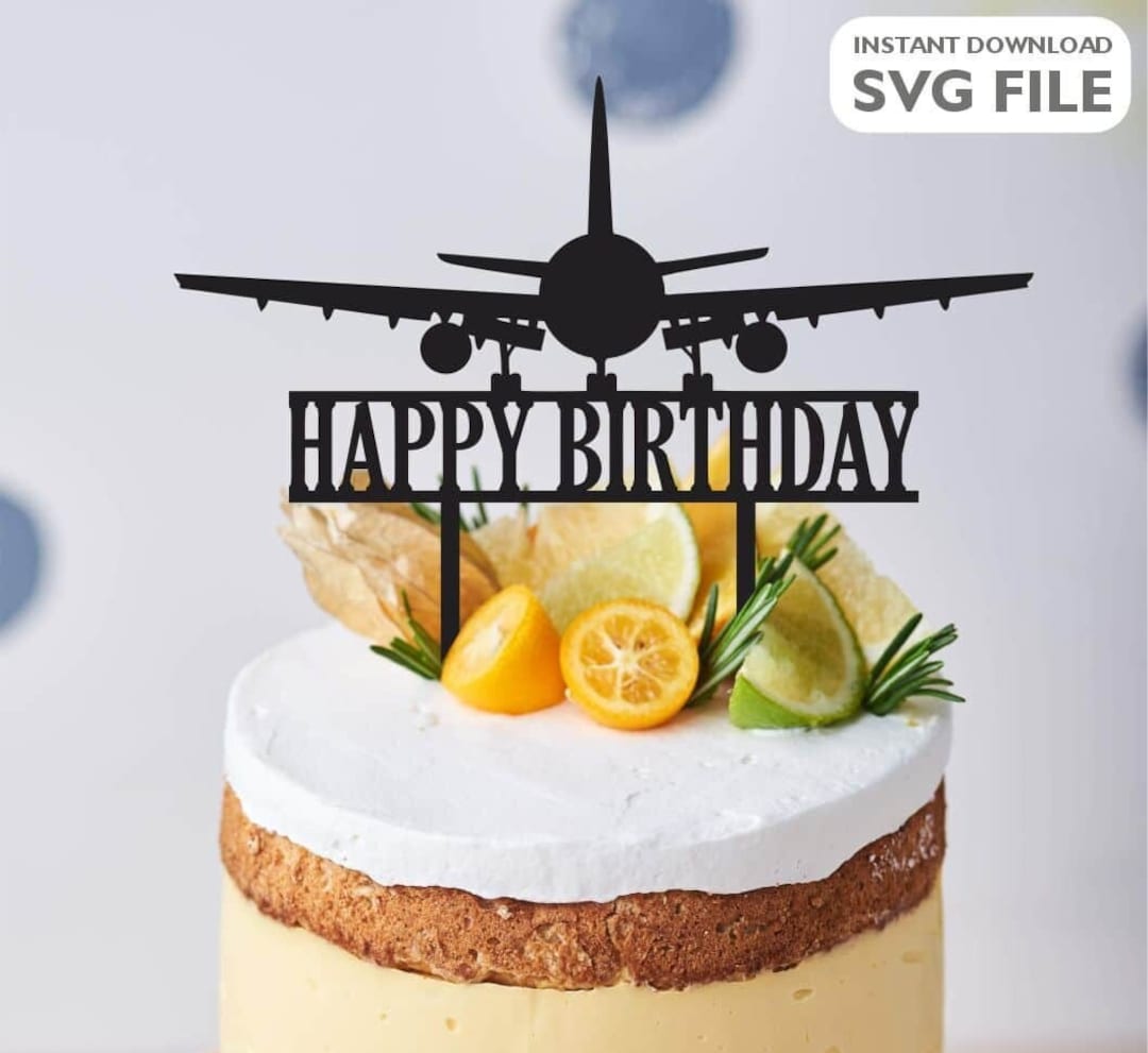 Travel Cake Topper, Plane, Traveling, Cut File, Aeroplane Cake Topper ...