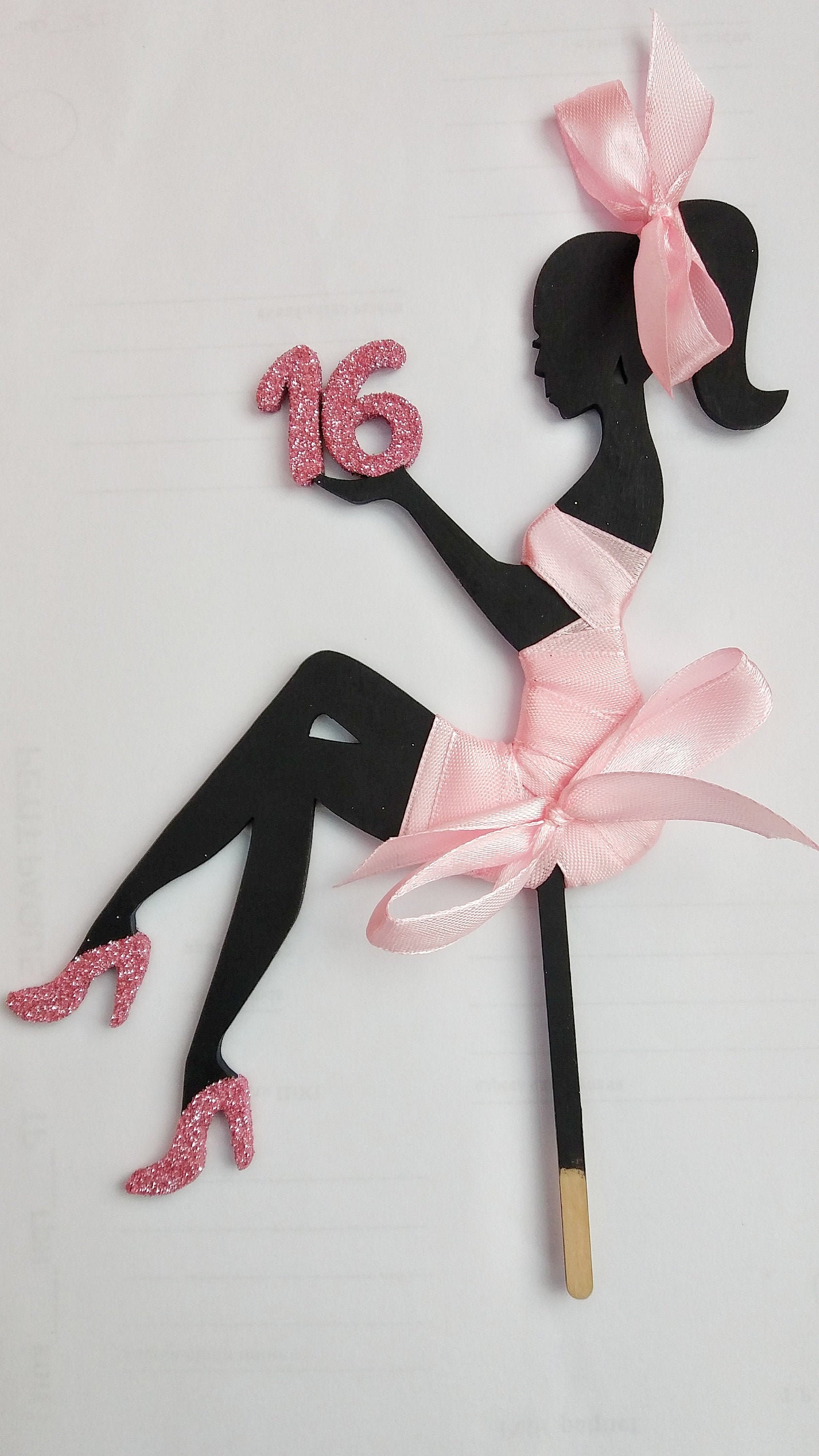 Girl Cake Topper 40th Cake Topper Sitting Woman Silhouette Birthday ...