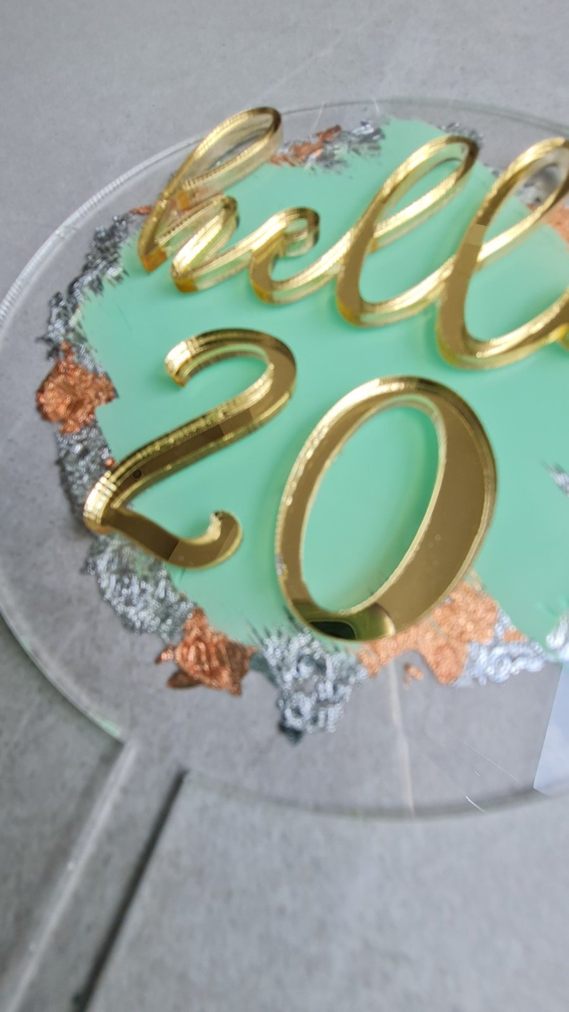 Hello 20 Personalized Cake Topper Birthday Cake Topper Custom | Etsy