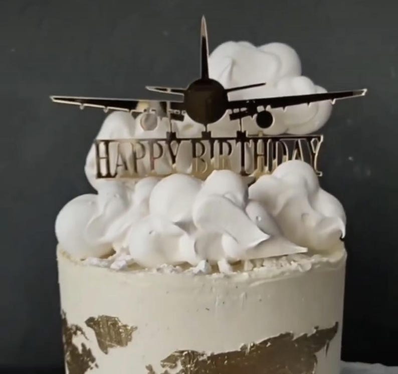 Airplane Cake Topper SVG, Travel Birthday Party Decor (digital Download ...