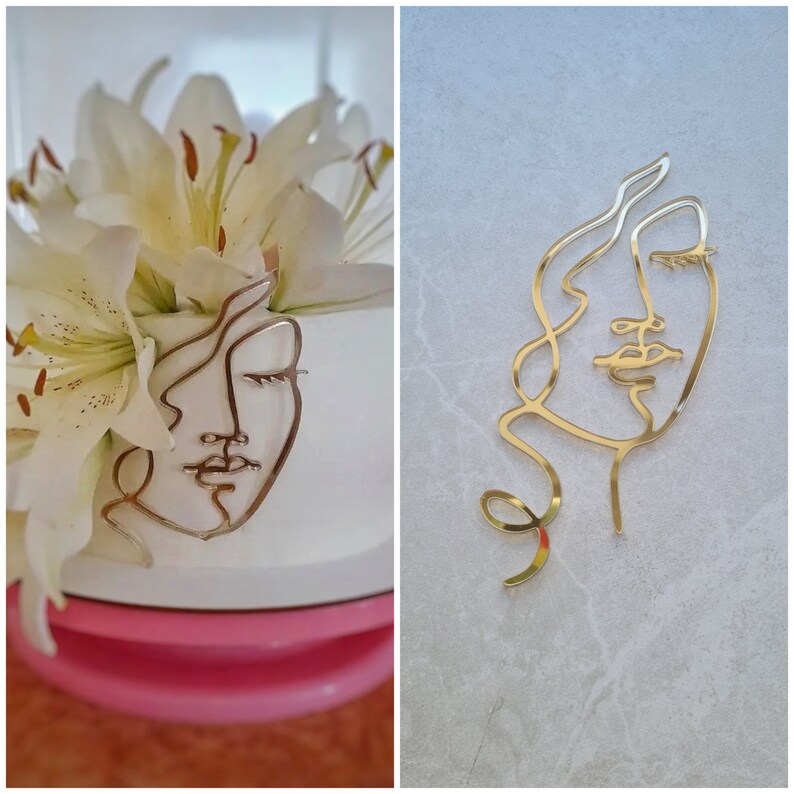 Lady Face Cake Topper. Woman Face Cake Dekor. Art Woman Face - Etsy