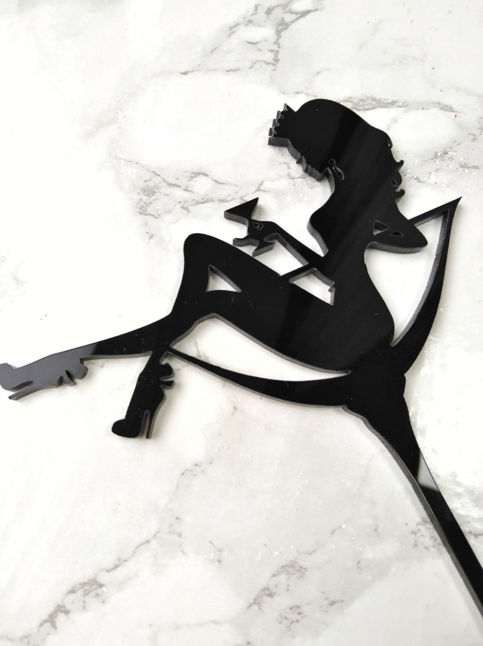 Sitting Girl Silhouette Cake Topper. Birthday Girl Cake Topper - Etsy