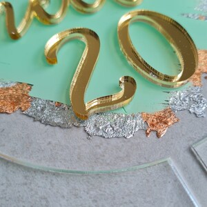 Hello 20 Personalized Cake Topper Birthday Cake Topper Custom Text Cake ...