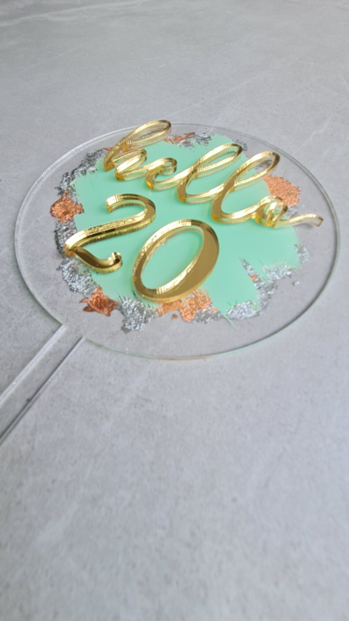 Hello 20 Personalized Cake Topper Birthday Cake Topper Custom Etsy