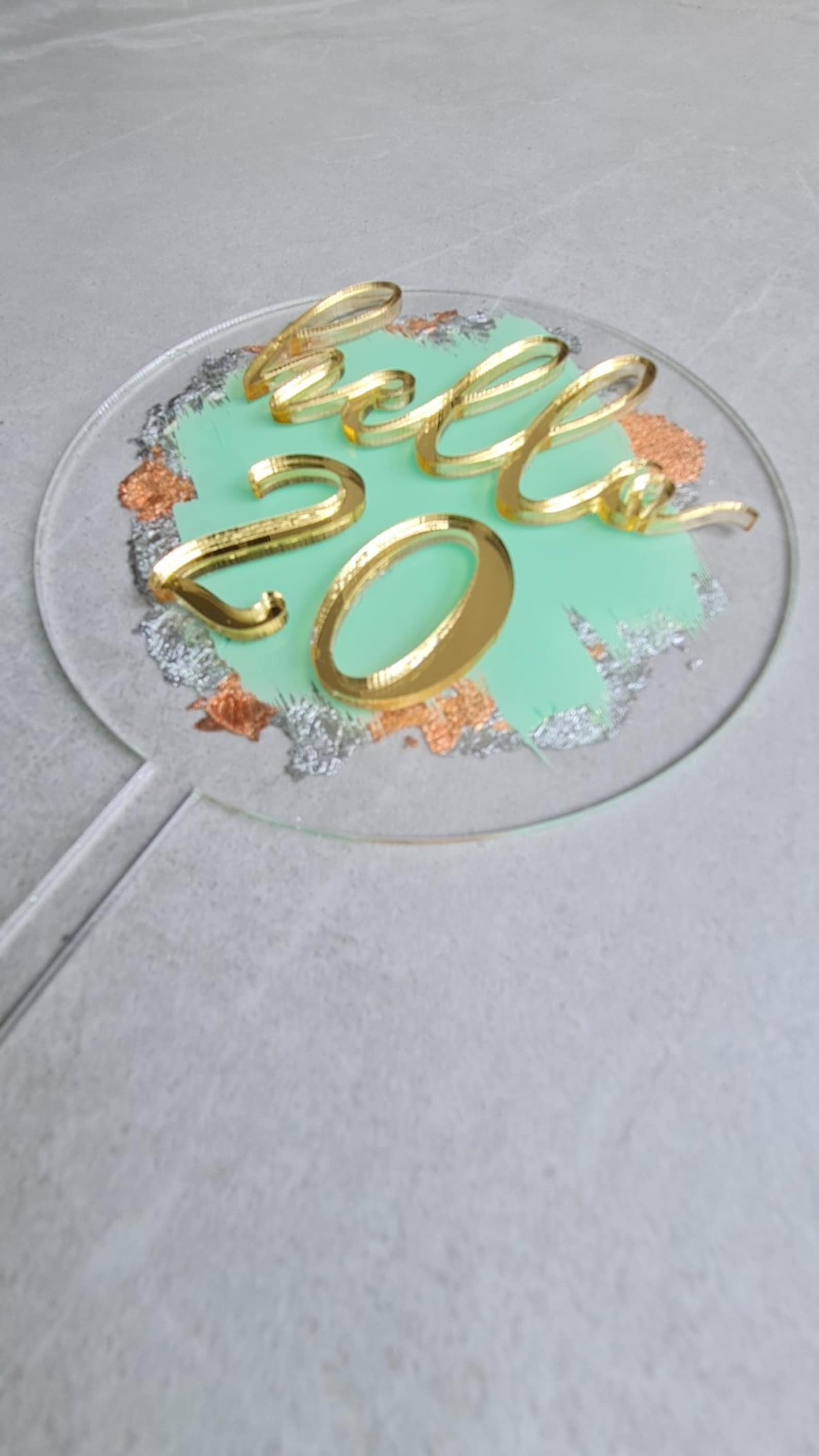 Hello 20 Personalized Cake Topper Birthday Cake Topper Custom | Etsy