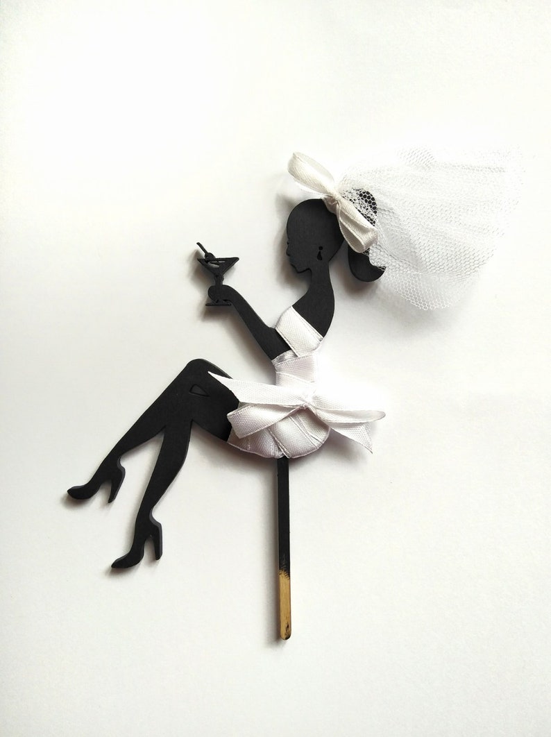 Bridal Shower Topper Bride to Be Cake Topper. Sitting Woman - Etsy