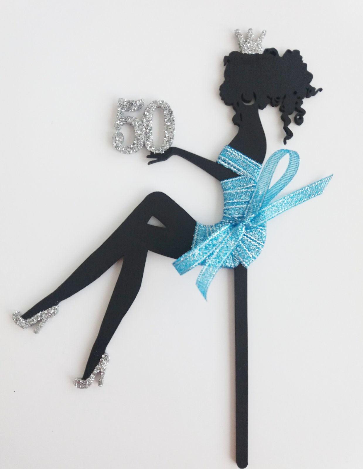 Mädchen Silhouette Cake Topper Geburtstag Cake Topper Sitzende | Etsy