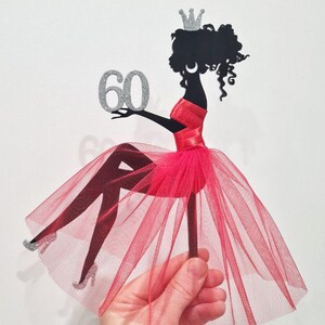 Silhouette Woman Cake Topper, 60th Birthday, Black Queen - Etsy