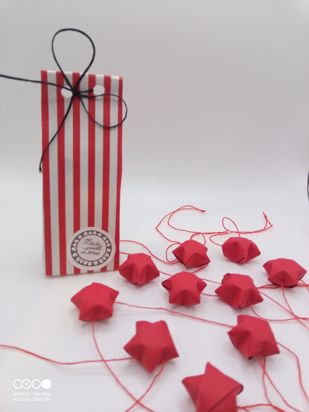 Small Red Paper Stars in Gift Packaging - Etsy