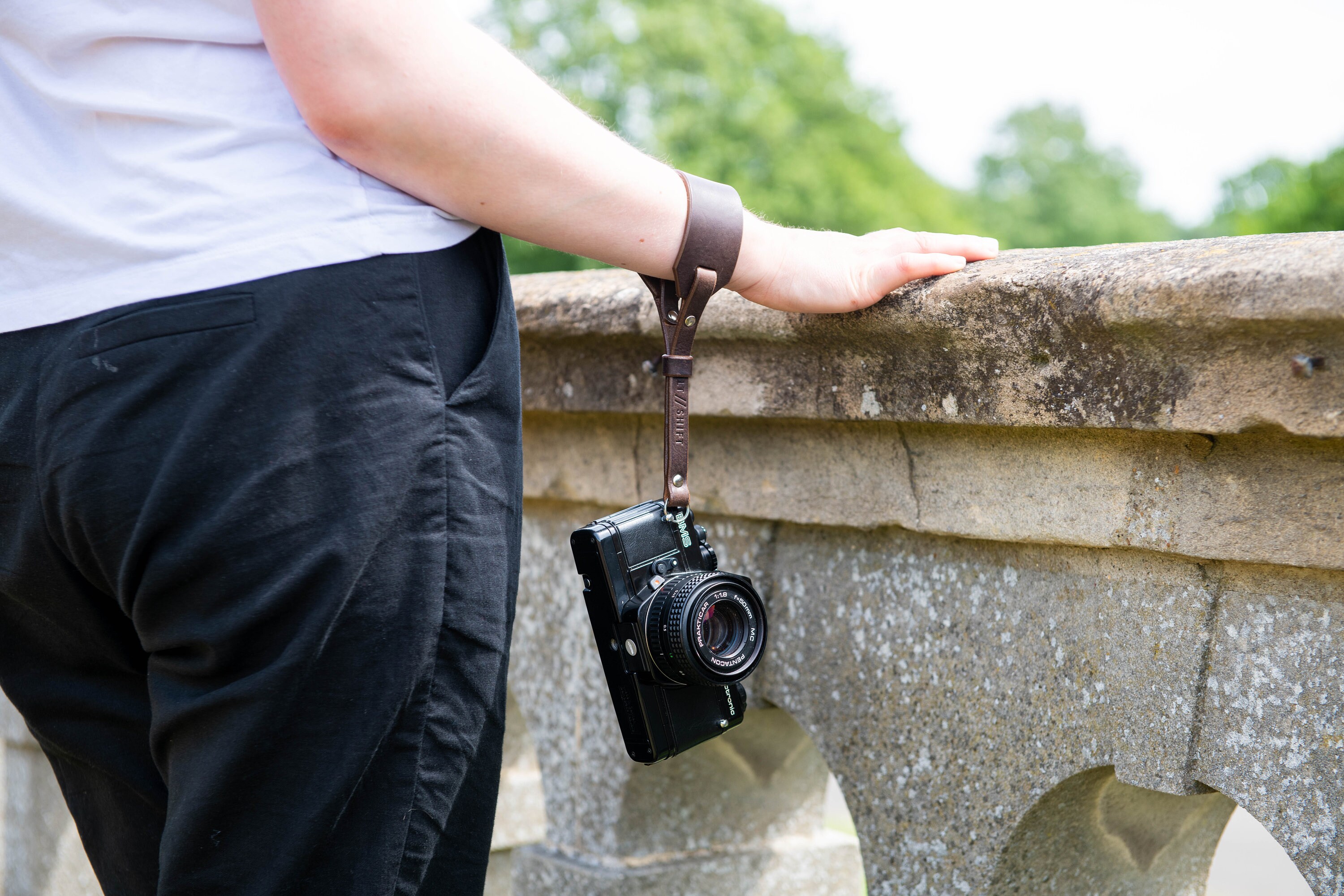 Leather Camera Wrist Strap | Minimal Camera Hand Strap | Brown Leather ...