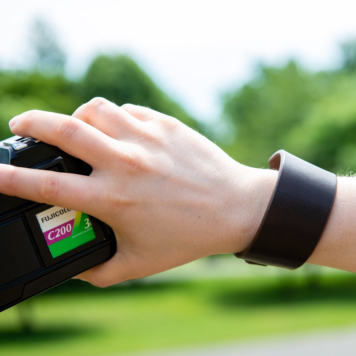 Leather Camera Wrist Strap | Minimal Camera Hand Strap | Brown Leather ...