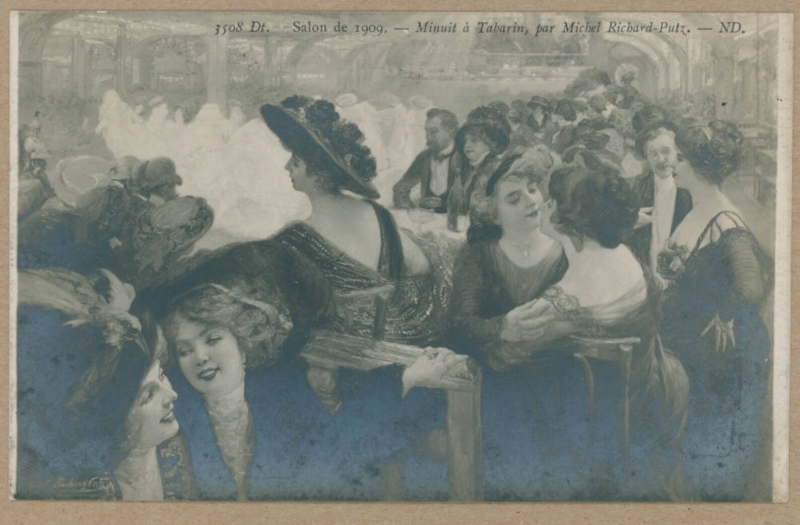 Social Hour at the Music Hall 1900's Antique Postcard La Vie Parisienne ...