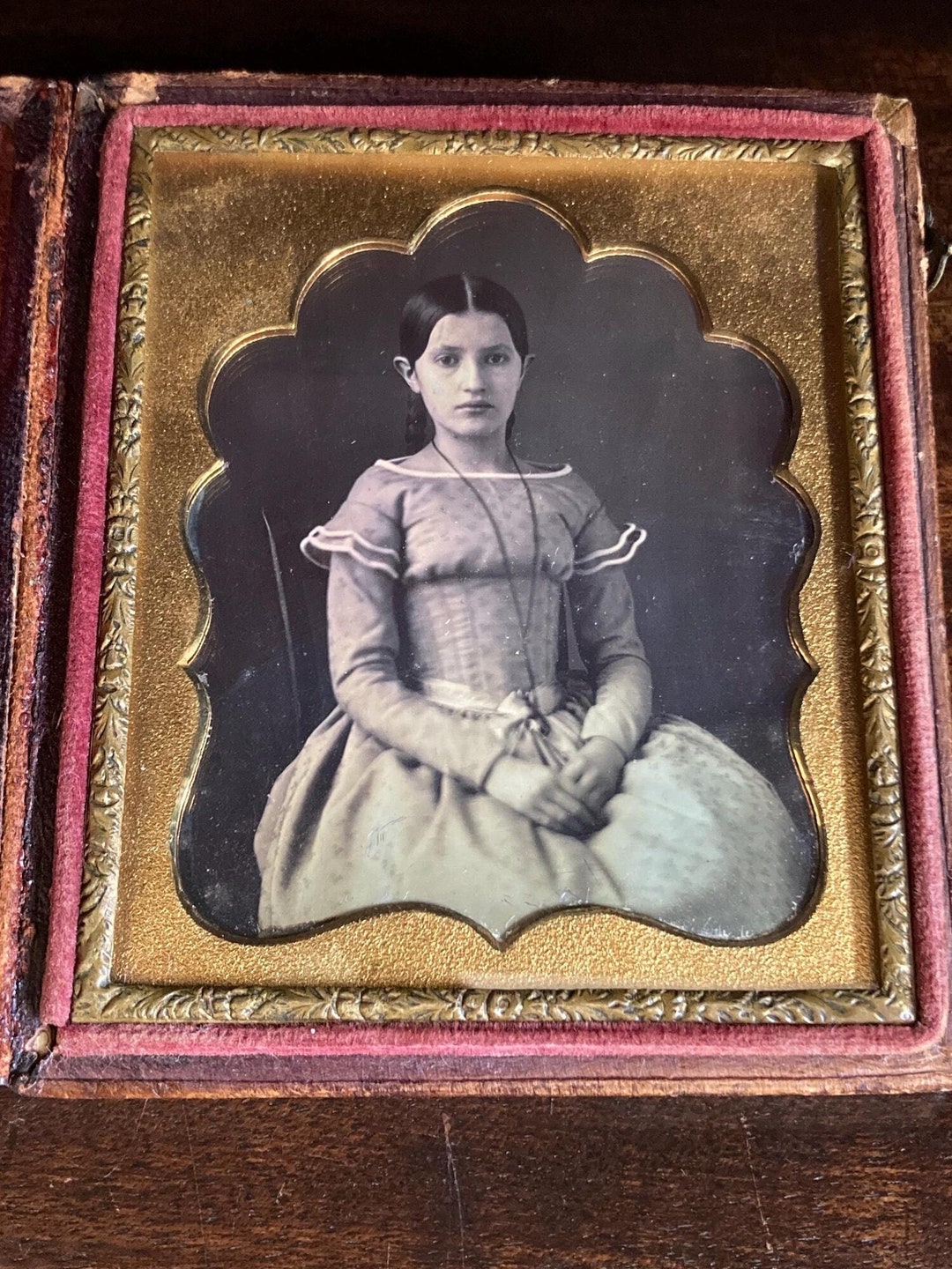 Lovely Young Lady With Braided Hair • Daguerreotype • 1840's 1850's ...