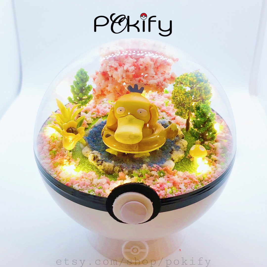 Psyduck Pokemon Terrarium Diorama Pokeball Planter Proposal Terrarium ...