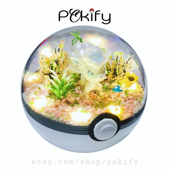 Alolan Vulpix Pokemon Terrarium Diorama Dome Pokeball Planter | Etsy