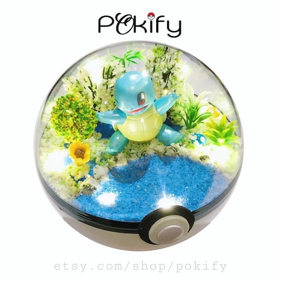 Squirtle Pokemon Terrarium Diorama Dome Pokeball Planter | Etsy