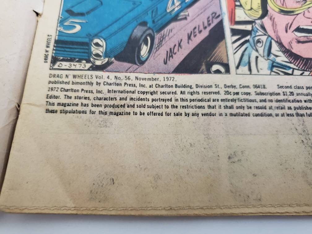 Drag N' Wheels Volume 4 #56 | Charlton Comics 1972 | Vintage 1970s ...