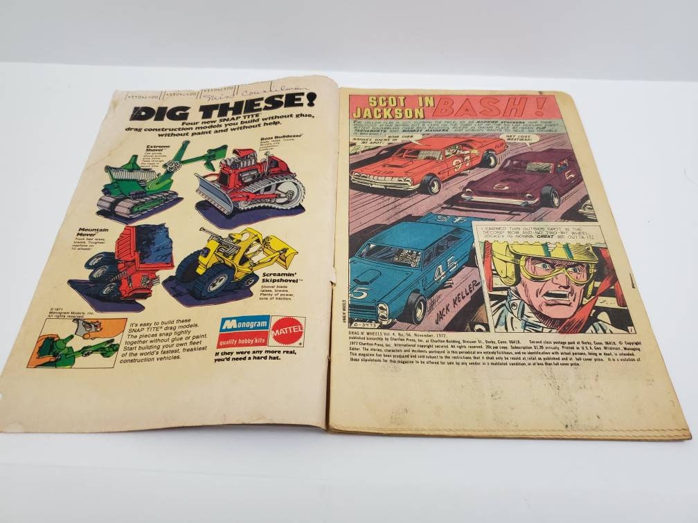 Drag N' Wheels Volume 4 #56 | Charlton Comics 1972 | Vintage 1970s ...